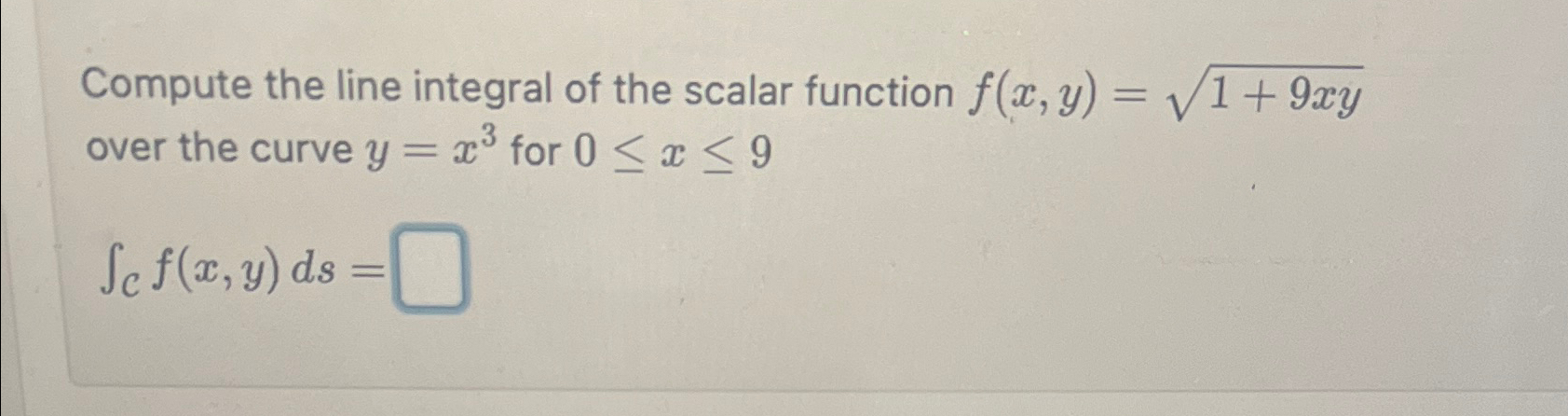 Solved Compute the line integral of the scalar function | Chegg.com