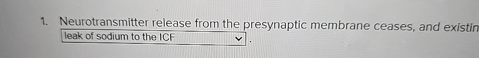 Solved Neurotransmitter release from the presynaptic | Chegg.com