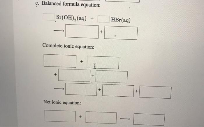 Solved a. Balanced formula equation: ot HNO3(aq) + | Chegg.com