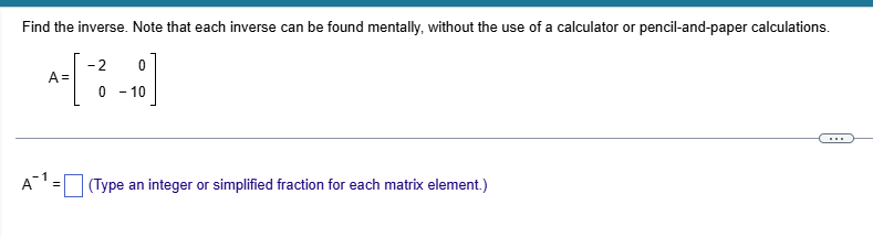 Solved Find the inverse. Note that each inverse can be | Chegg.com
