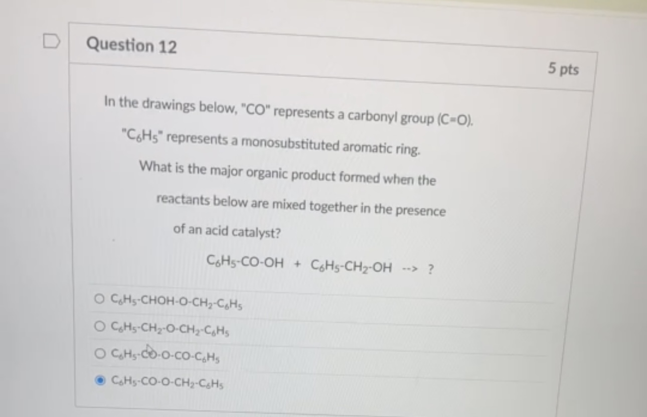 Solved C=O C6H5 " ﻿represents a monosubstituted aromatic | Chegg.com