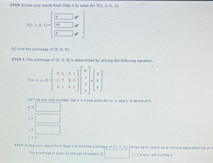 Solved Step 2 Use Your Result From Step 1 To Solve For