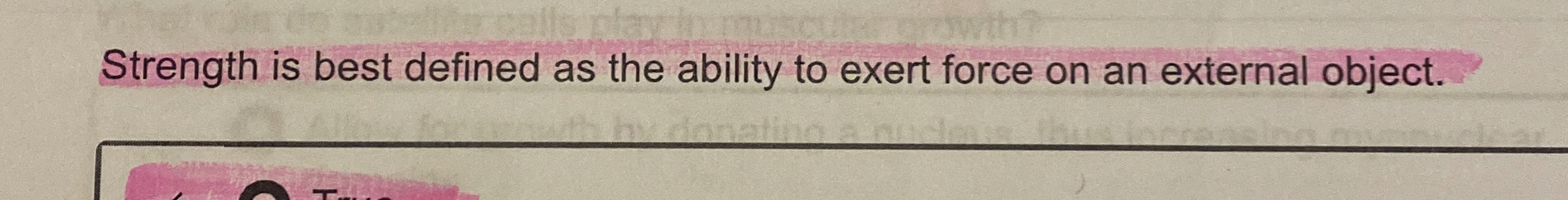 Solved Strength is best defined as the ability to exert | Chegg.com