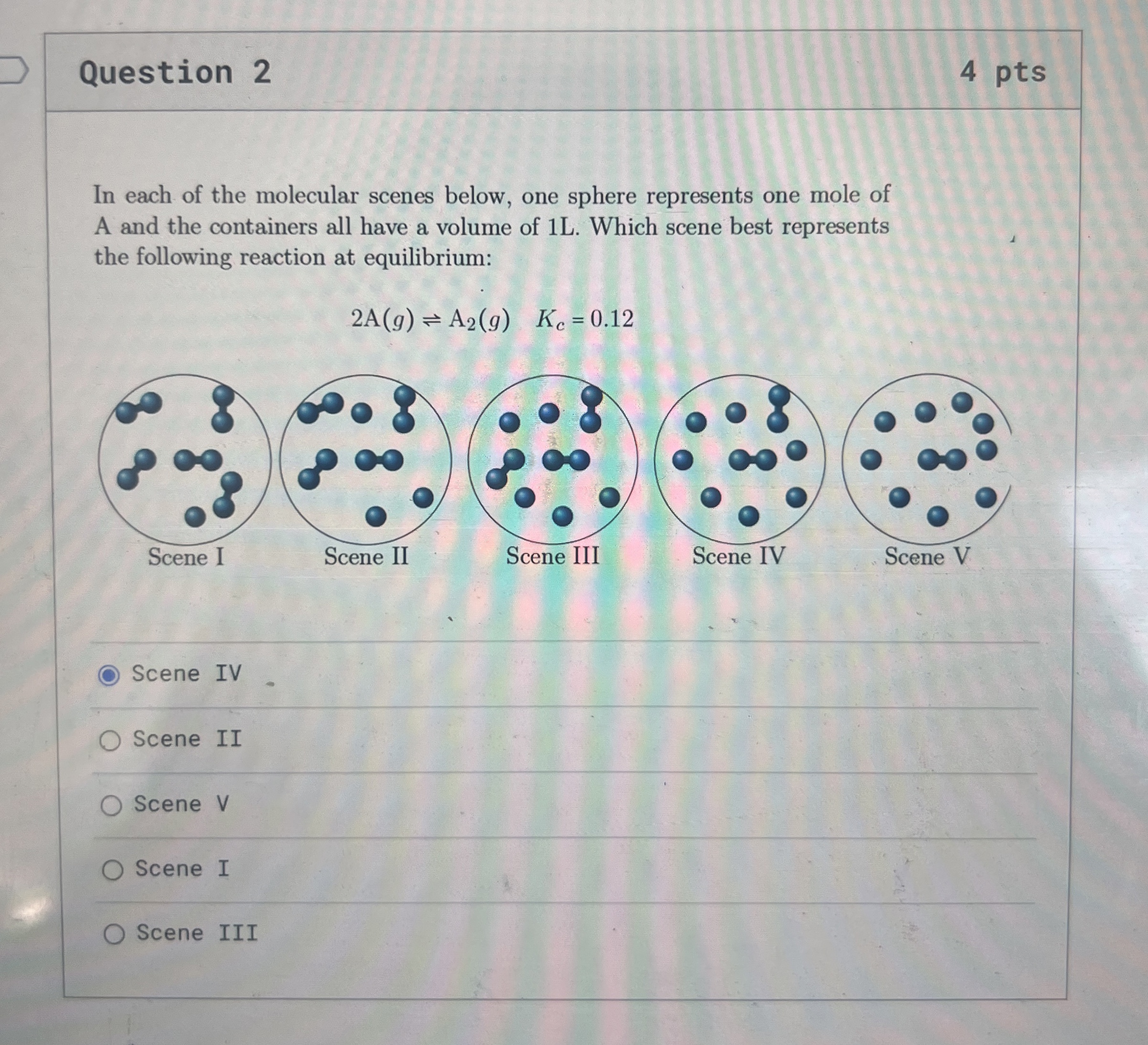 Solved Question 24 ﻿ptsIn each of the molecular scenes | Chegg.com