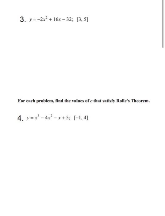 Solved For each problem, determine if the Mean Value Theorem | Chegg.com