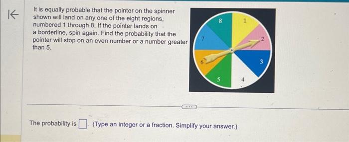 Solved It is equally probable that the pointer on the | Chegg.com