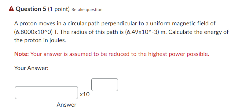 Solved A proton moves in a circular path perpendicular to a | Chegg.com