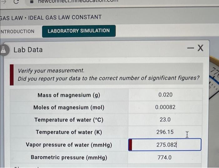 GAS LAW. IDEAL GAS LAW CONSTANT NTRODUCTION | Chegg.com