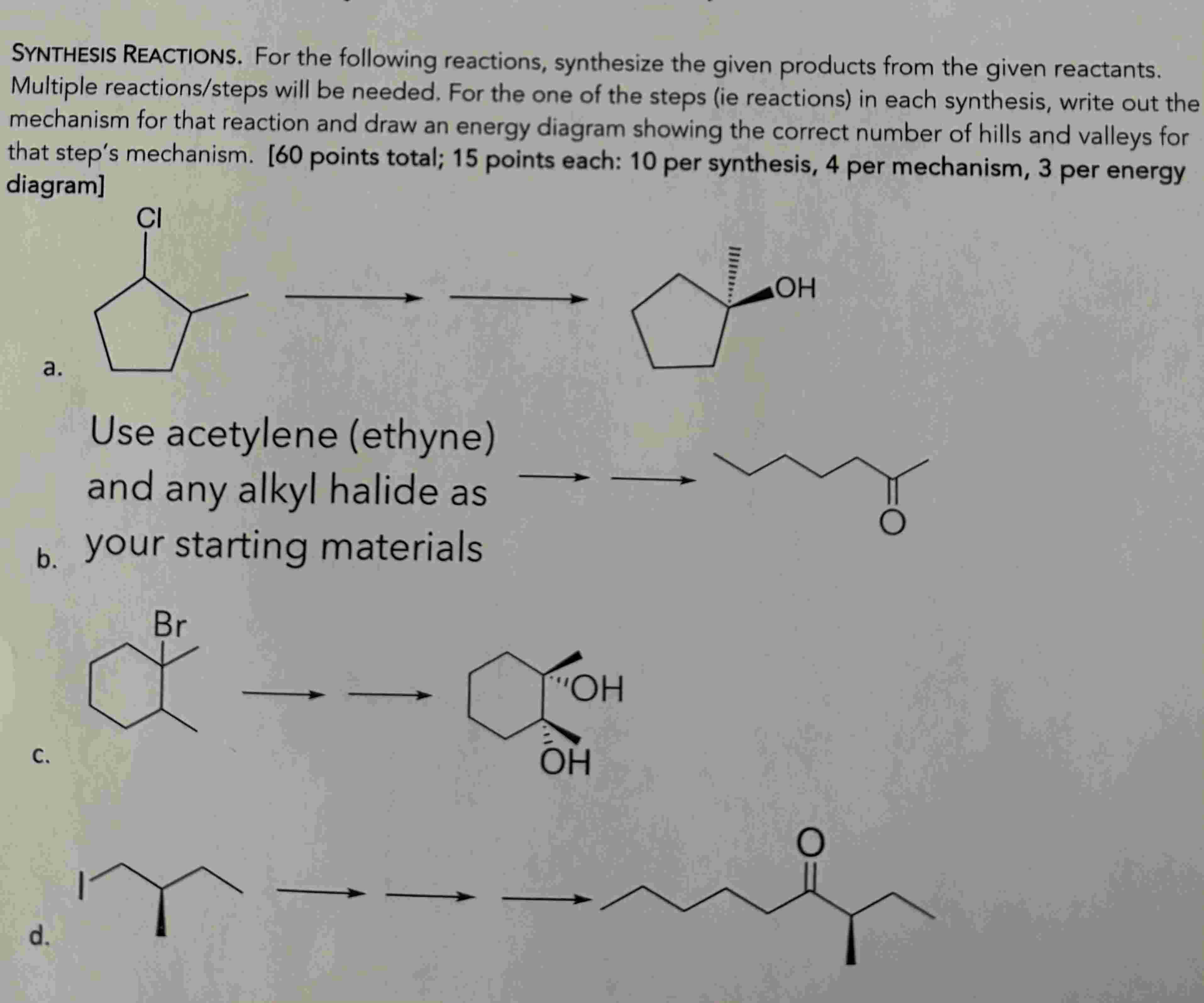 Solved SYNTHESIS REACTIONS. For the following reactions, | Chegg.com