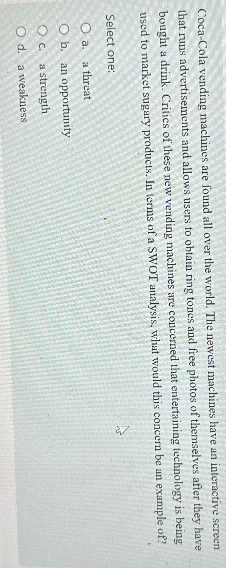 Solved Coca-Cola vending machines are found all over the | Chegg.com