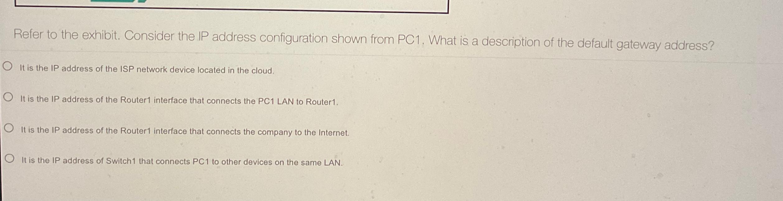 Solved Refer to the exhibit. Consider the IP address | Chegg.com