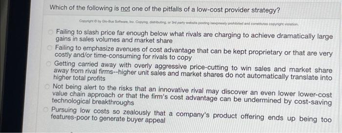 Solved Which of the following is not one of the pitfalls of | Chegg.com