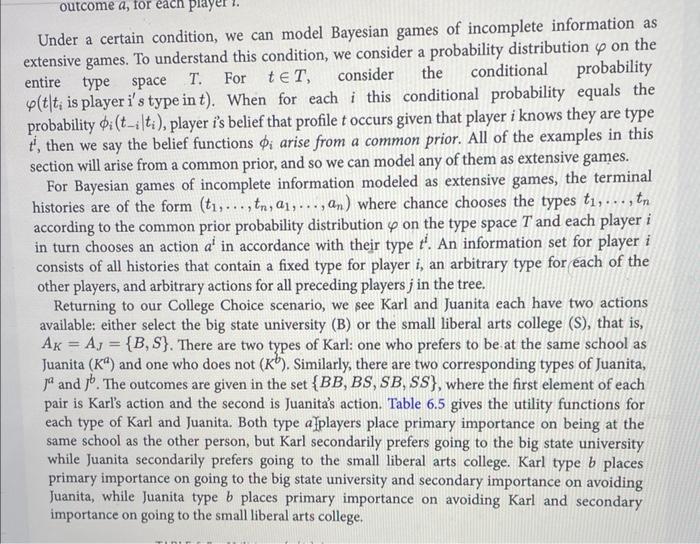 3. Modify the College Choices Bayesian game by | Chegg.com
