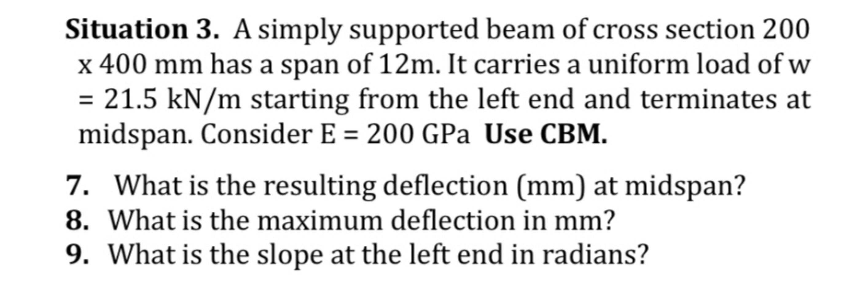 Solved Situation 3. ﻿A simply supported beam of cross | Chegg.com