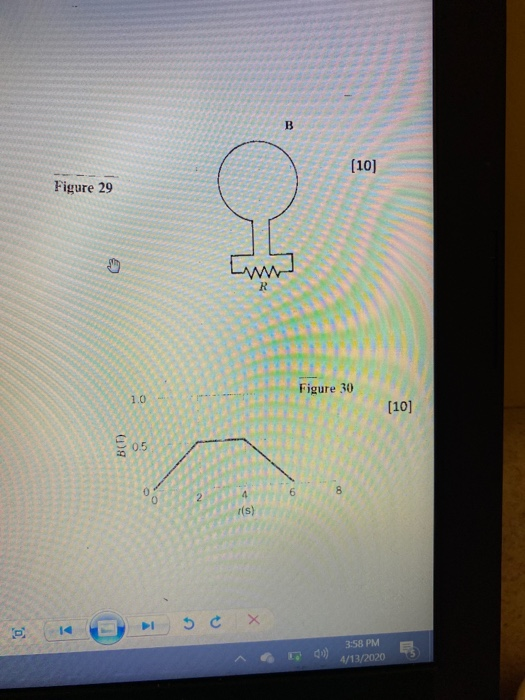 Solved 1. 3. The magnetic field through a one-turn loop of | Chegg.com