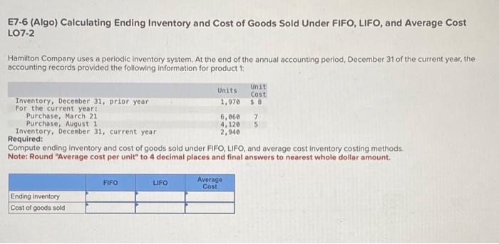 Solved E7-3 (Algo) Inferring Missing Amounts Based on Income | Chegg.com