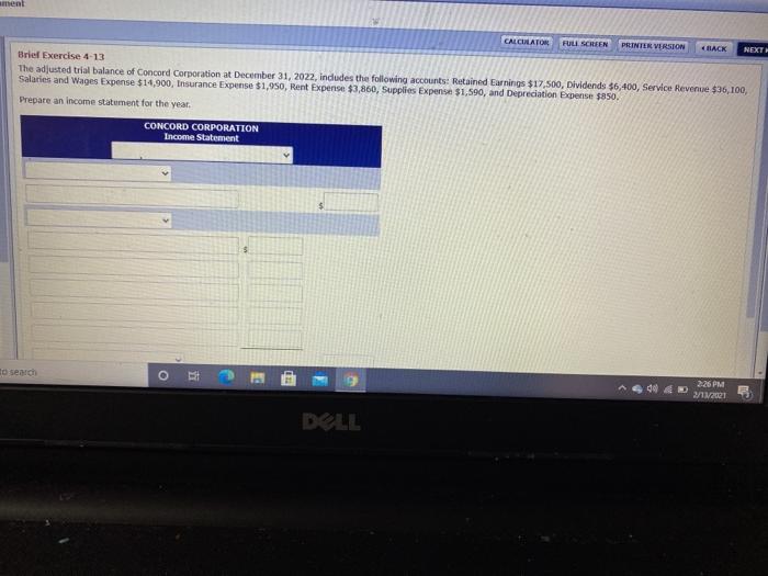 Solved ment CALCULATOR FULL SCREEN PRINTER VERSION BACK NEXT | Chegg.com
