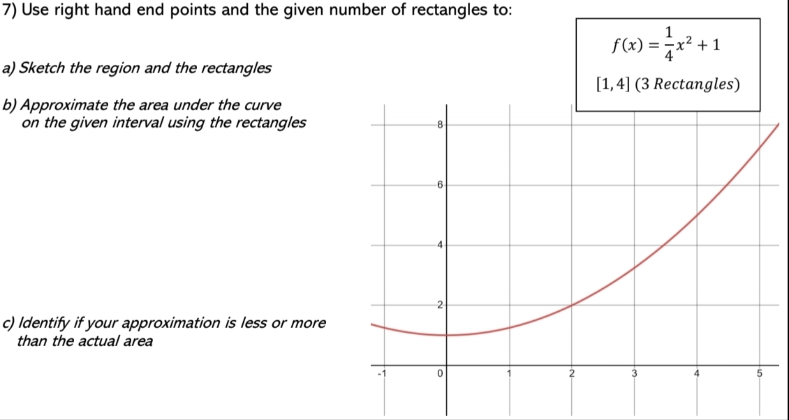 Solved Use right hand end points and the given number of | Chegg.com