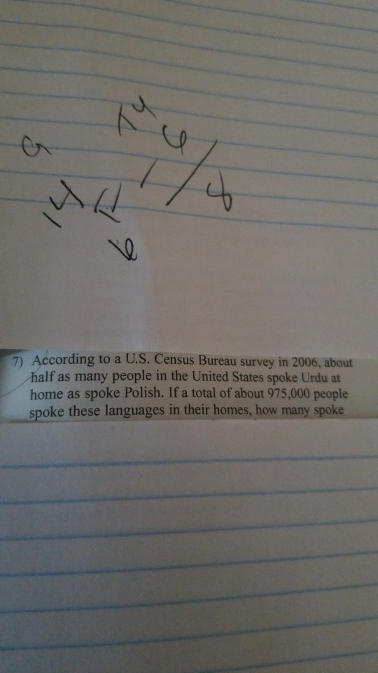 Solved 7) According to a U.S. Census Bureau survey in 2006, | Chegg.com