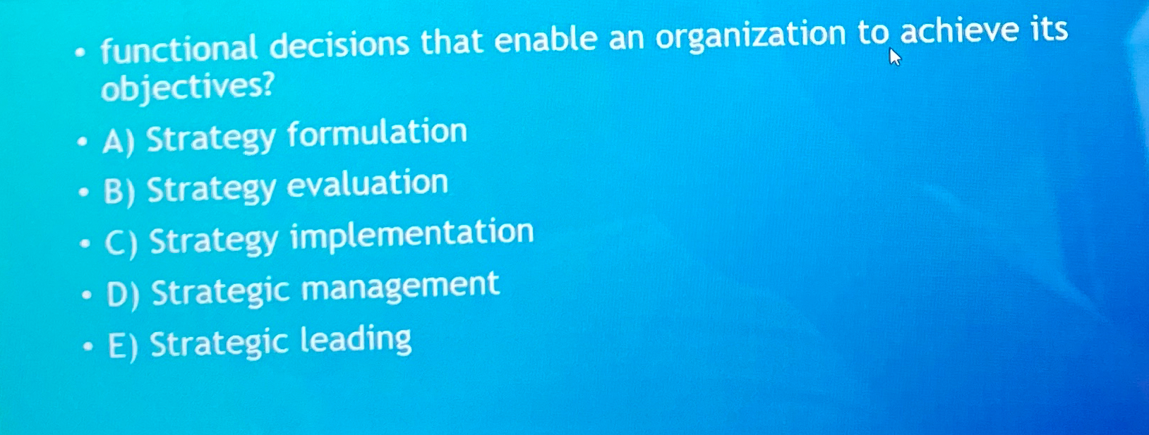 Solved functional decisions that enable an organization to | Chegg.com