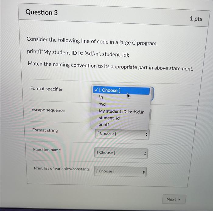Solved Consider the following line of code in a large C | Chegg.com