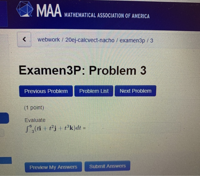 Solved MAA MATHEMATICAL ASSOCIATION OF AMERICA