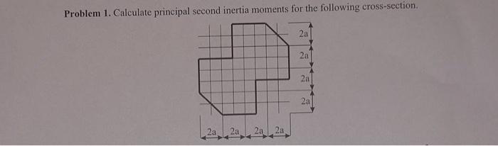 Solved Problem 1. Calculate principal second inertia moments | Chegg.com Solved Problem 1. Calculate principal second inertia moments | Chegg.com