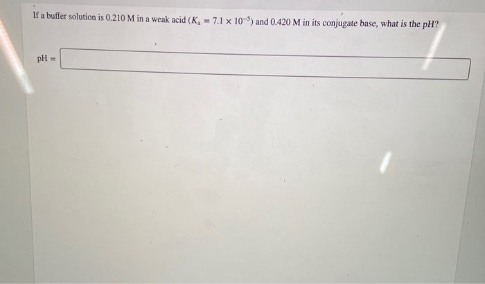 Solved If a buffer solution is 0.210 M in a weak acid (K, = | Chegg.com