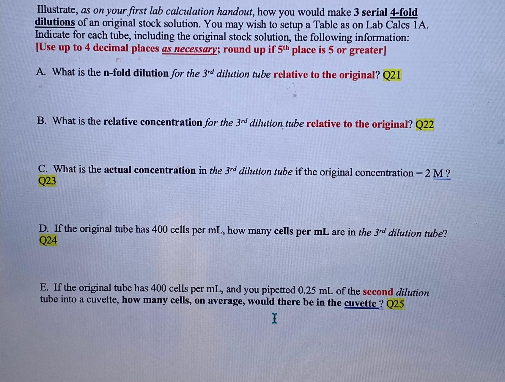 Solved Illustrate, as on your first lab calculation handout, | Chegg.com