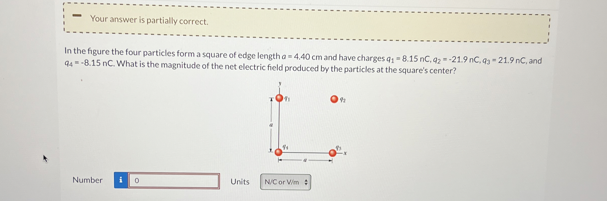 Solved In the figure the four particles form a square of | Chegg.com