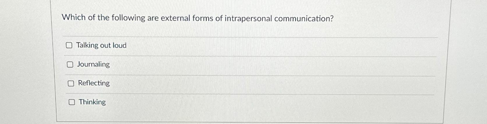 Solved Which of the following are external forms of | Chegg.com