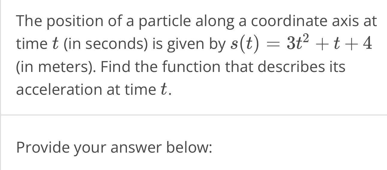 Solved The position of a particle along a coordinate axis at | Chegg.com