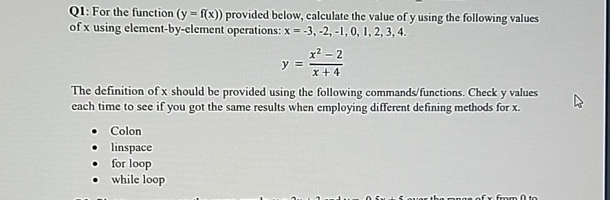 Solved Q1: For the function )=(f(x) ﻿provided below, | Chegg.com