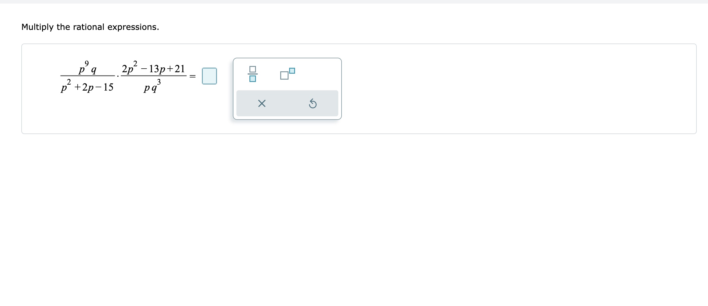 Solved Multiply the rational | Chegg.com