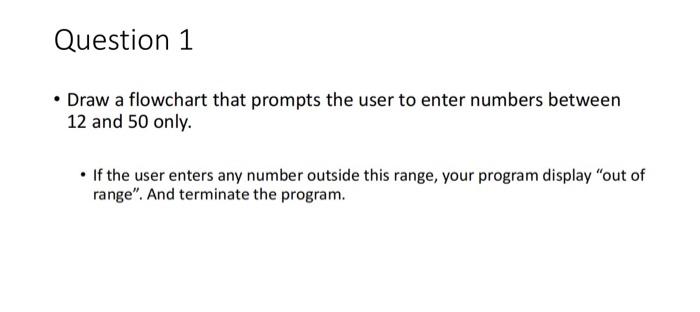 Solved Draw a flowchart that prompts the user to enter | Chegg.com
