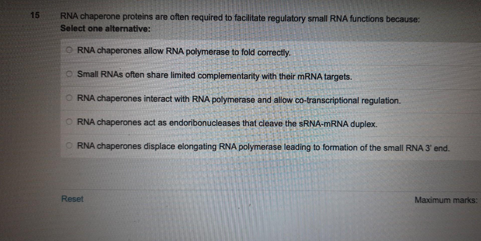 Solved 5 RNA chaperone proteins are often required to | Chegg.com