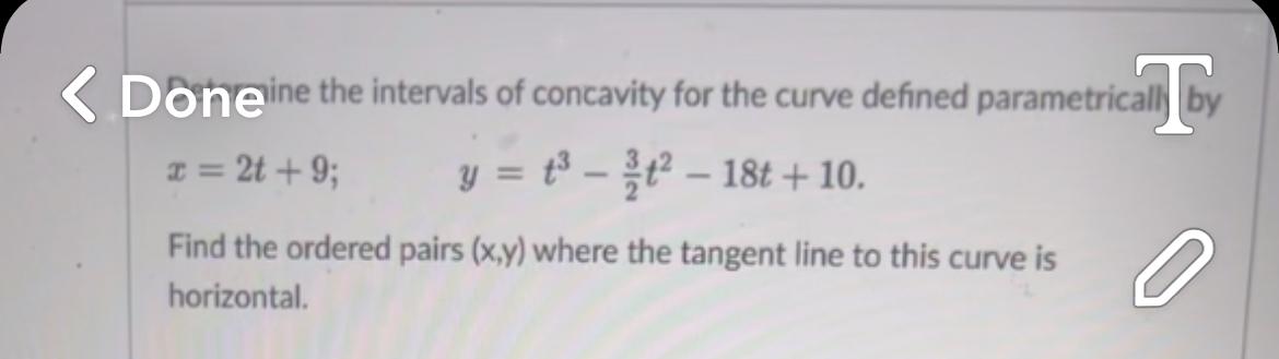 Solved Done ine the intervals of concavity for the curve | Chegg.com