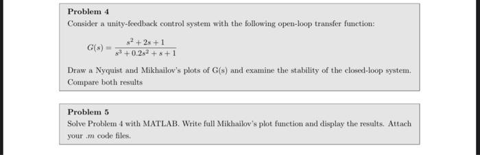 Solved Problem 5 Solve Problem 4 with MATLAB. Write full | Chegg.com