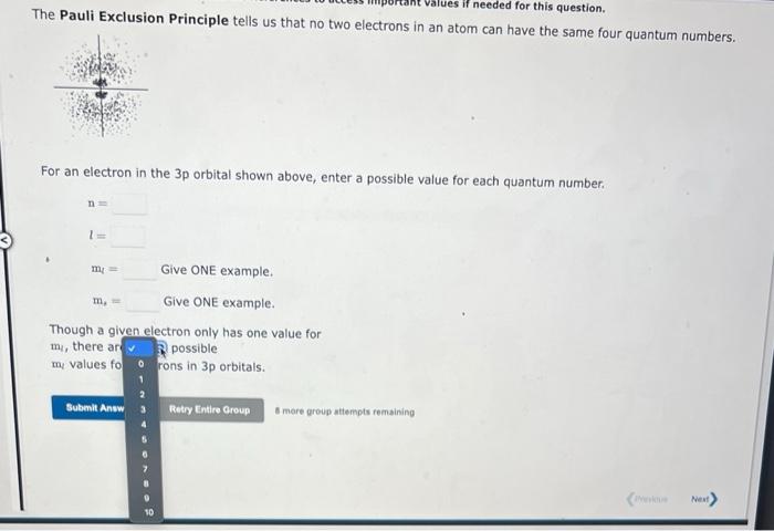 [Solved]: 3a The Pauli Exclusion Principle tells us that no