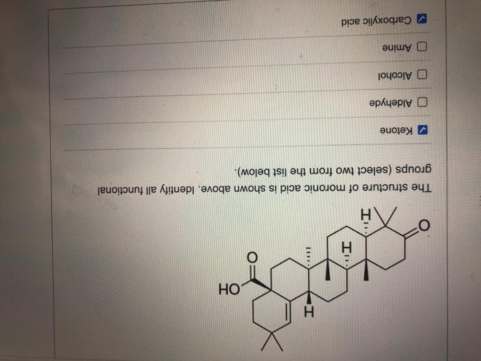 Solved H ОН 11. H IH The structure of moronic acid is shown | Chegg.com