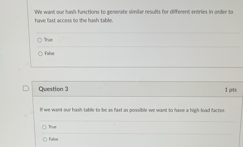 Solved We want our hash functions to generate similar | Chegg.com