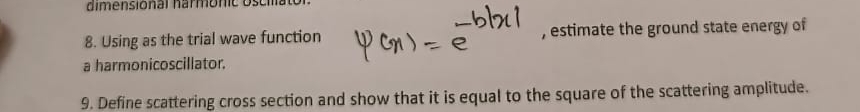 Solved Using As The Trial Wave Functionψ X E B X