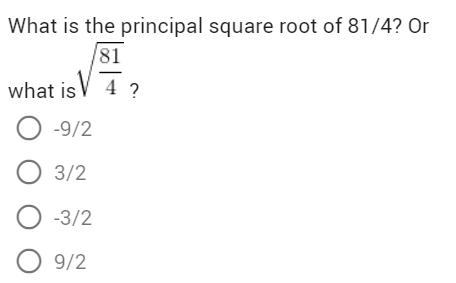 Solved What is the principal square root of 814 ? ﻿Or ﻿what | Chegg.com