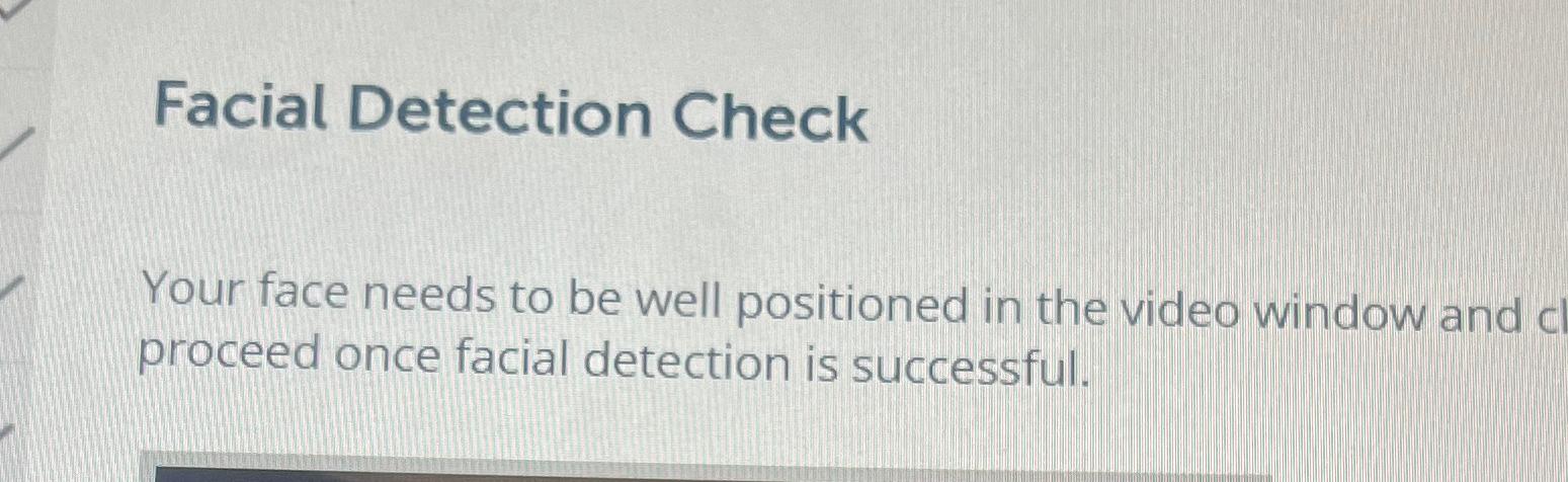 Solved Facial Detection CheckYour face needs to be well | Chegg.com