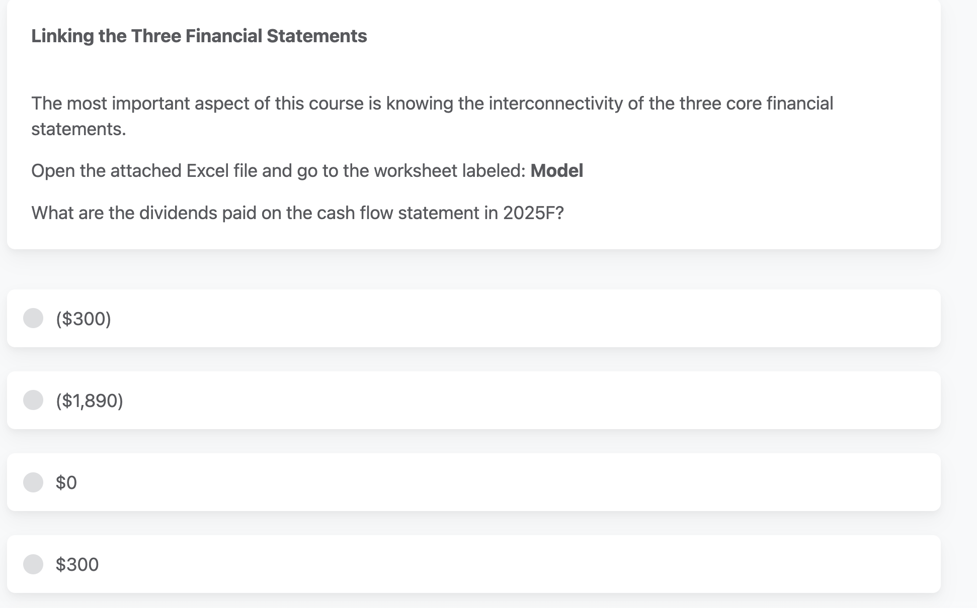 Solved Linking the Three Financial StatementsThe most | Chegg.com
