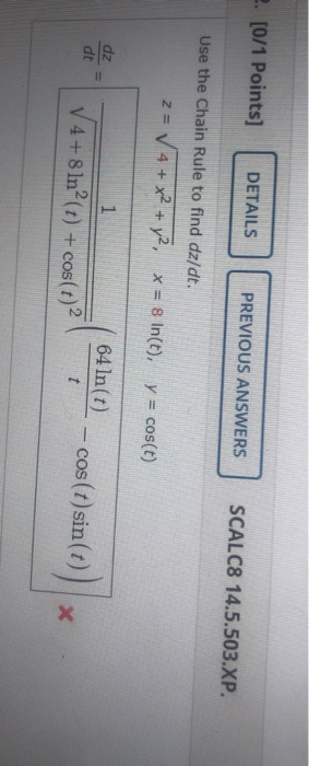 Solved 2. [0/1 Points] DETAILS PREVIOUS ANSWERS SCALC8 | Chegg.com
