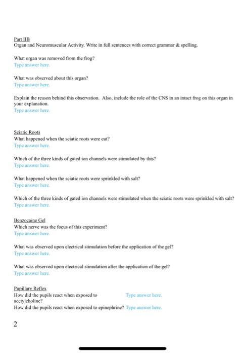 Nerve Physiology Lab Activity (Complete this as you | Chegg.com