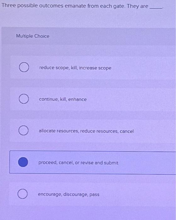 Solved Three possible outcomes emanate from each gate. They | Chegg.com