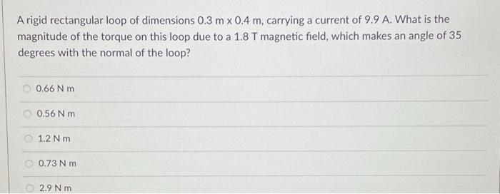 Solved A rigid rectangular loop of dimensions 0.3 m×0.4 m, | Chegg.com