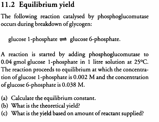 Solved 11.2 ﻿Equilibrium yieldThe following reaction | Chegg.com